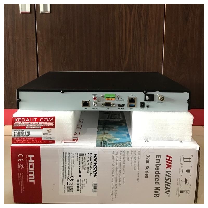 Jual HIKVISION DS-7816NXI-I2/S 16-CH 1U ACUSENSE 4K NVR di pekanbaru.